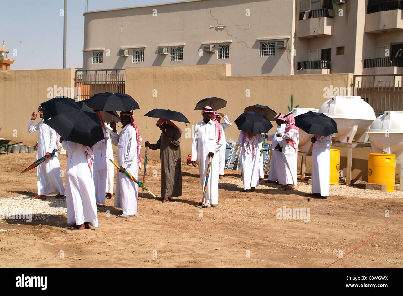 RIYADH, SAUDI ARABIA -- 2 AUG 2005 -- THE SCENE AT THE CEMETERY PRIOR ...