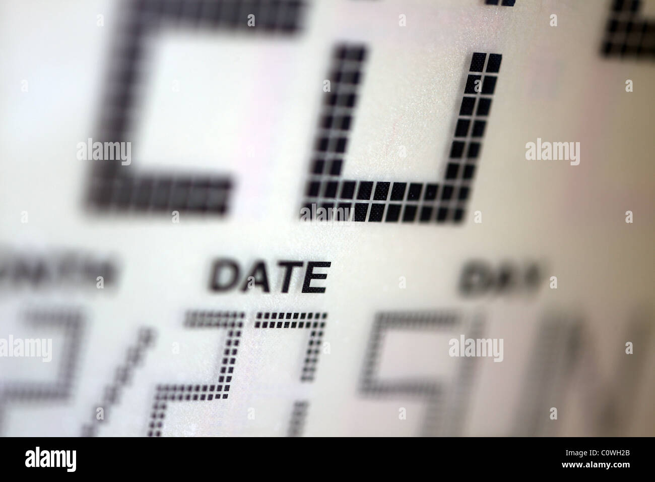 Quartz digital display with date Stock Photo - Alamy