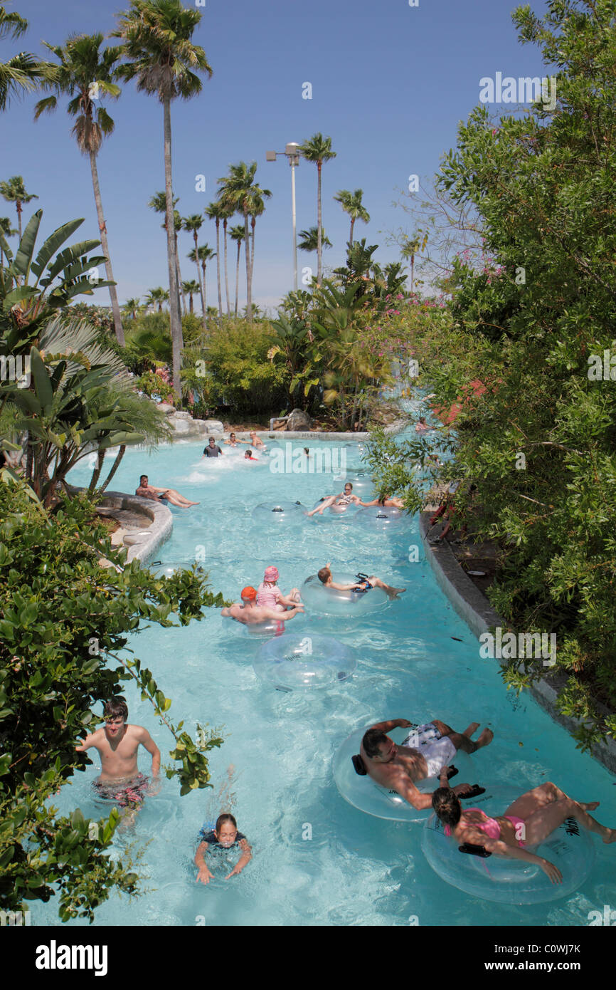 Orlando Florida,Wet'n Wild,water park,Lazy River water Tubing,visitors ...