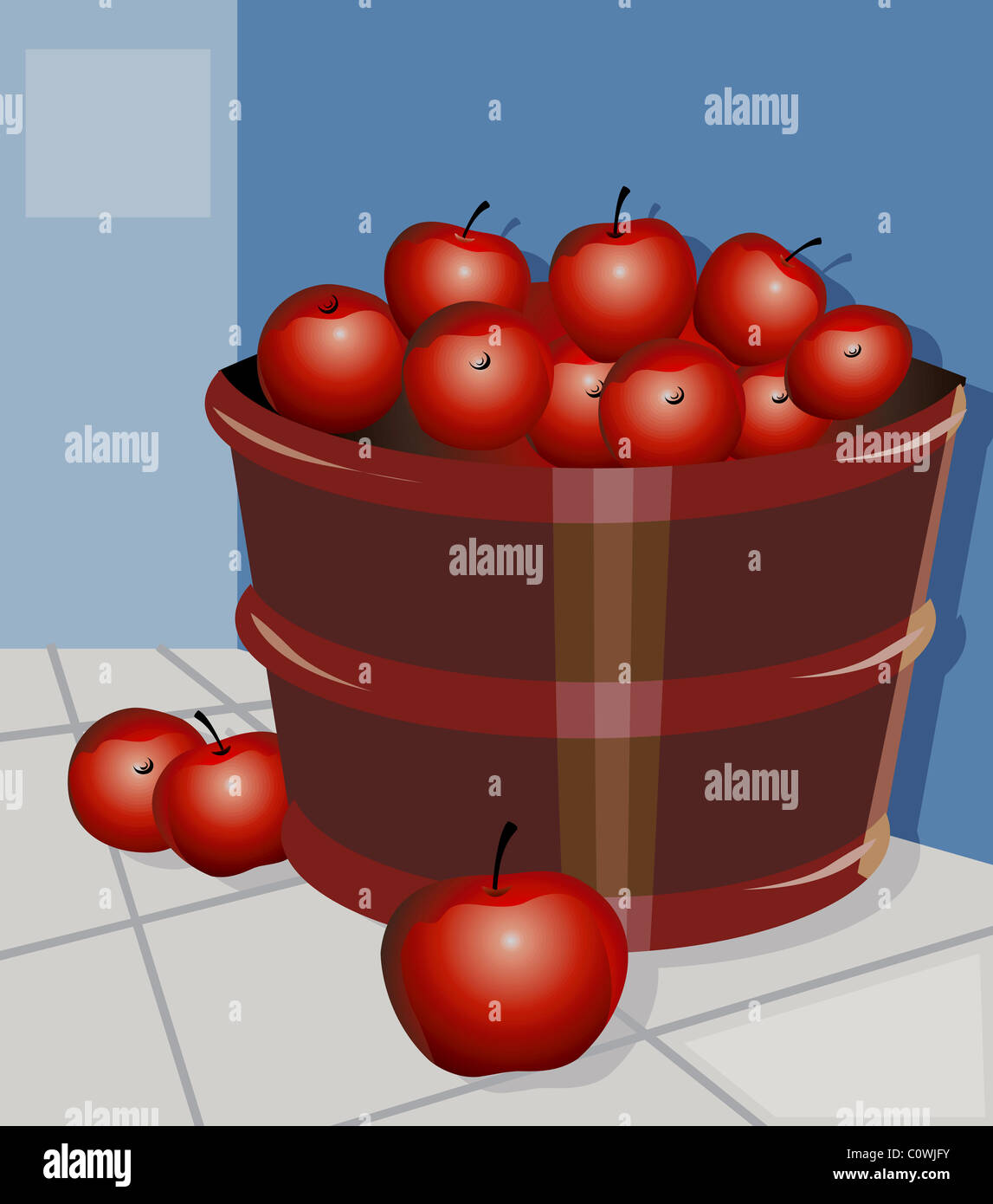 Bushel basket vector hi-res stock photography and images - Alamy