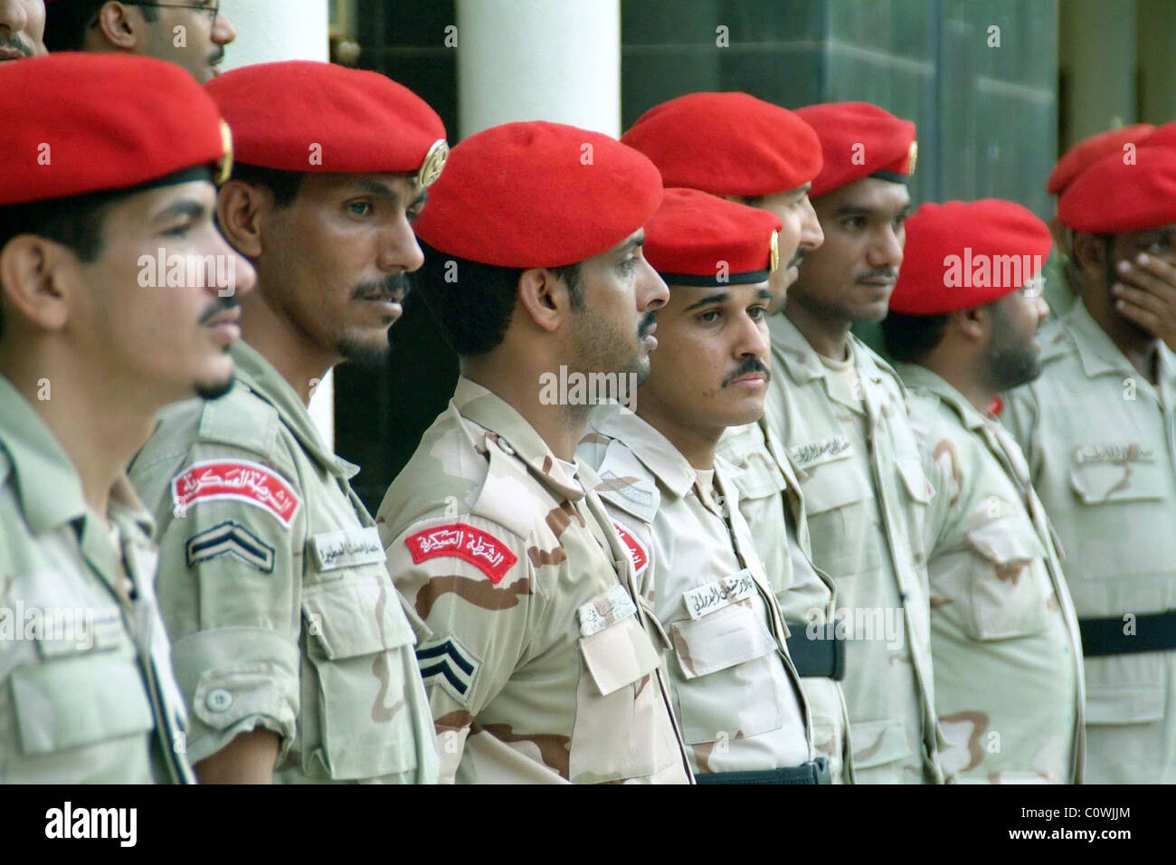 SAUDI MILITARY POLICE GUARD THE COMPOUND OF THE GOVERNOR OF RIYADH ...