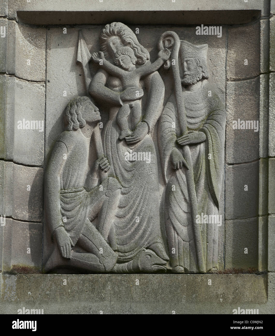 Eric Gill's 1933 relief of The Christ Child Stock Photo - Alamy