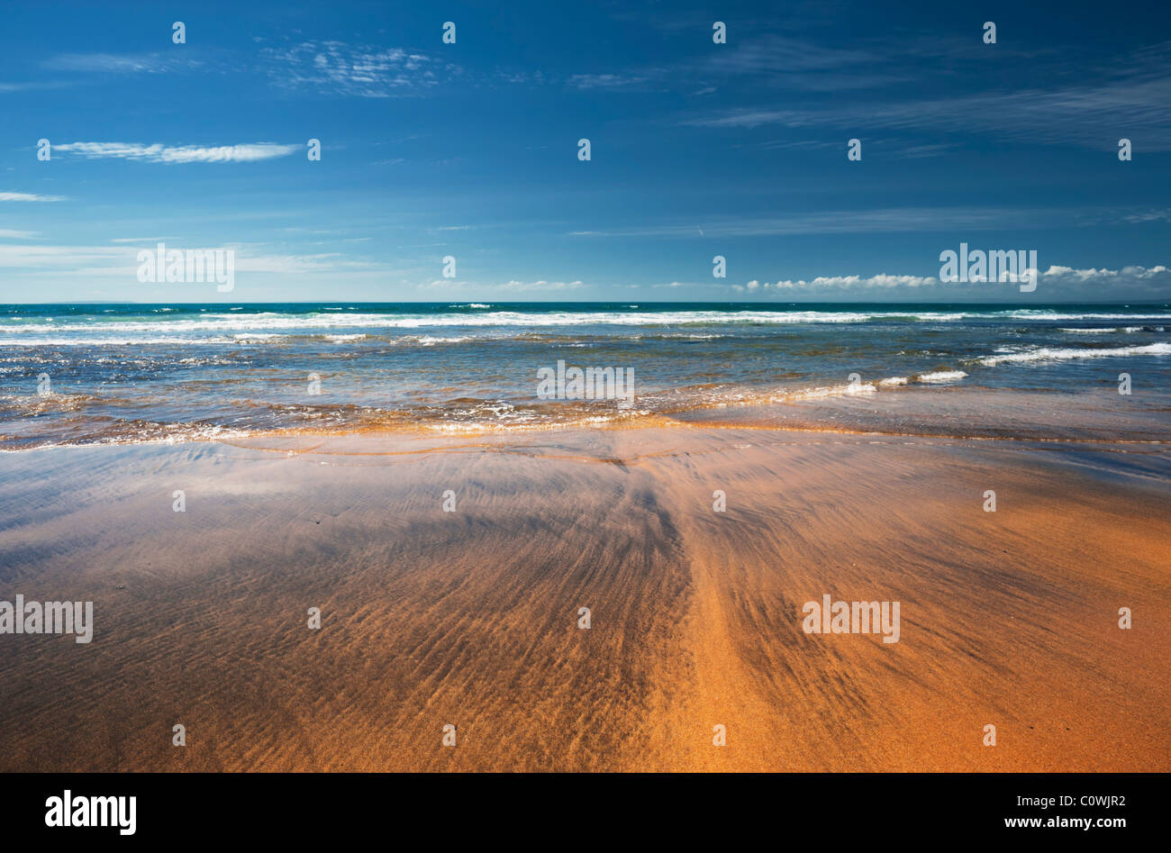 The Atlantic Ocean at Fanore Beach, the Burren, Co Clare, Ireland Stock ...