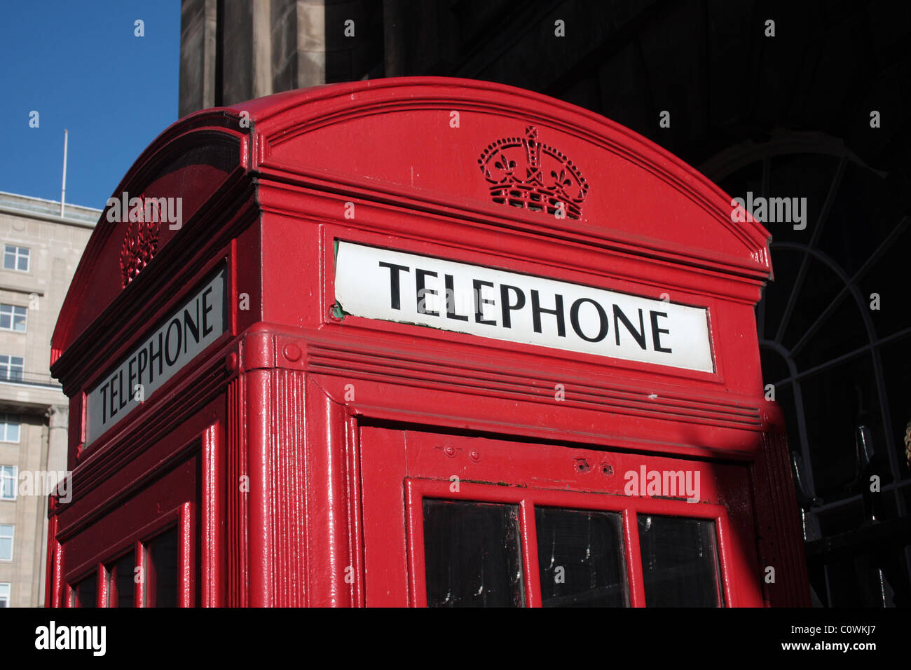 red British telephone box Stock Photo - Alamy