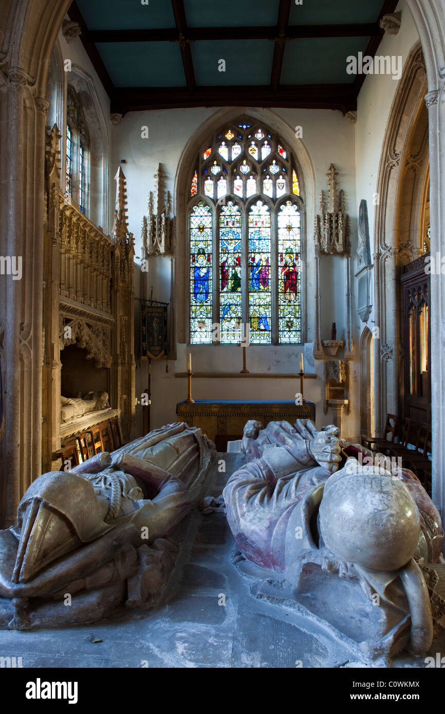 St Mary Church, Yatton, Somerset. Alabaster tomb of the Newton family ...