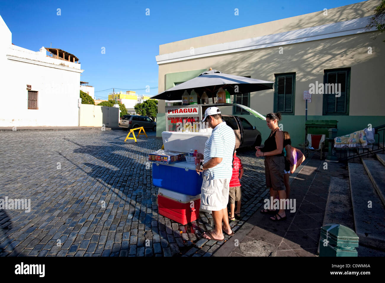 Usa, Caribbean, Puerto Rico, San Juan, Old Town, Piragua Drink Stall ...