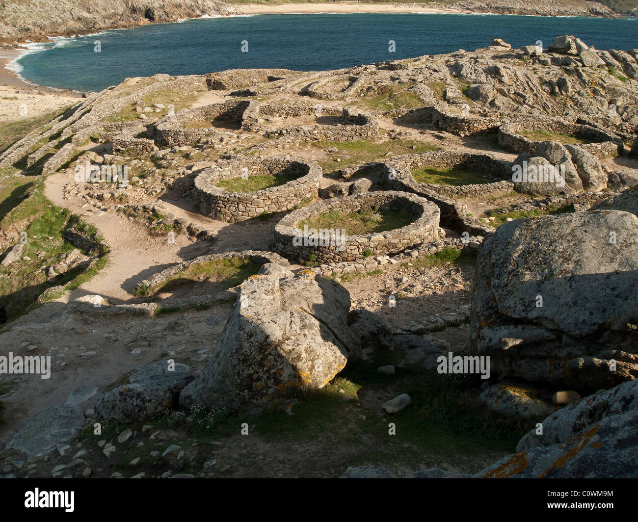 Castro de Baroña a Galician iron age hill fort Stock Photo - Alamy