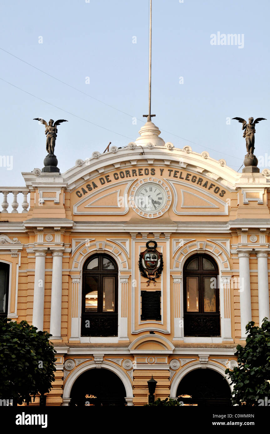 colonial building, post ,Lima, Peru Stock Photo - Alamy