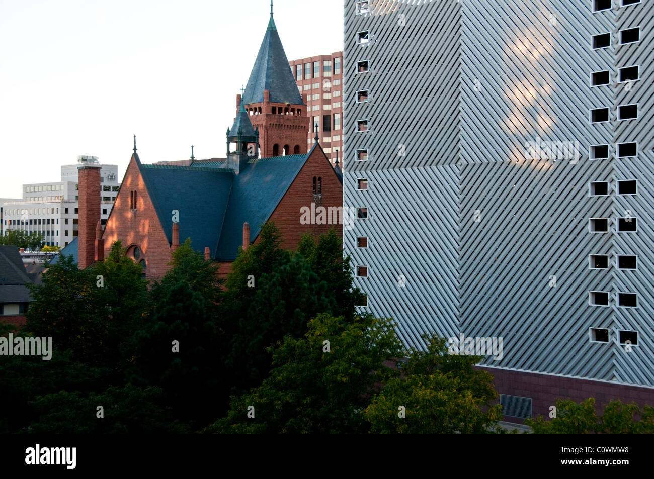 Denver Skyline, Mosque,Denver Hotels,Offices,Old Architectural ...