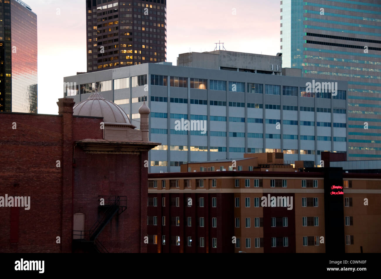 Denver Skyline, Mosque,Denver Hotels,Offices,Old Architectural ...