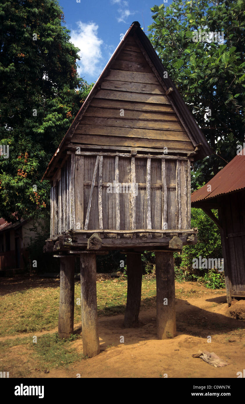 Traditional Timber Granary or Food Store Raised on Columns or Pilotis ...