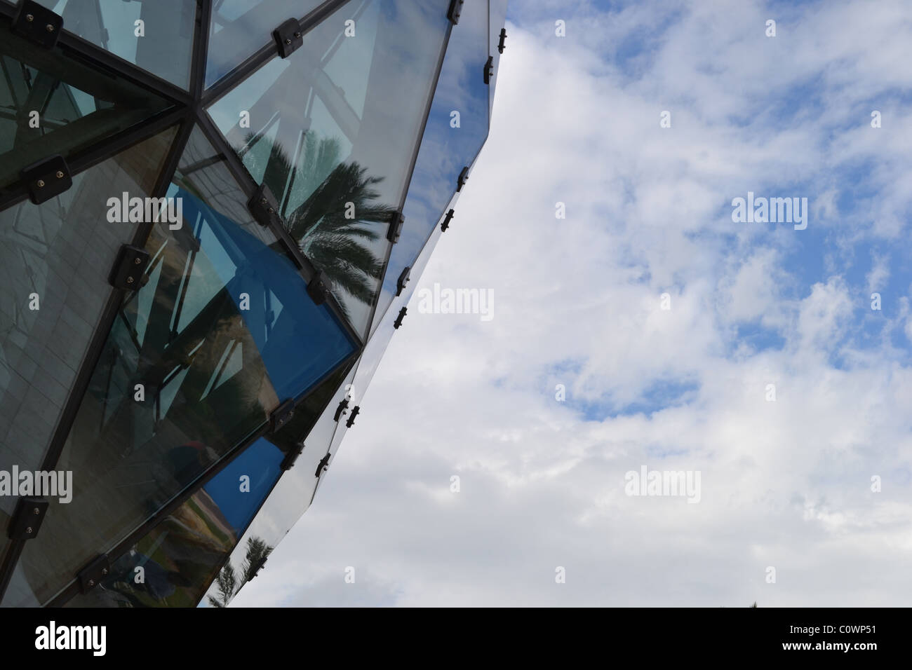 Freeform glass wall of the Dali Museum in St. Petersburg, Florida Stock ...