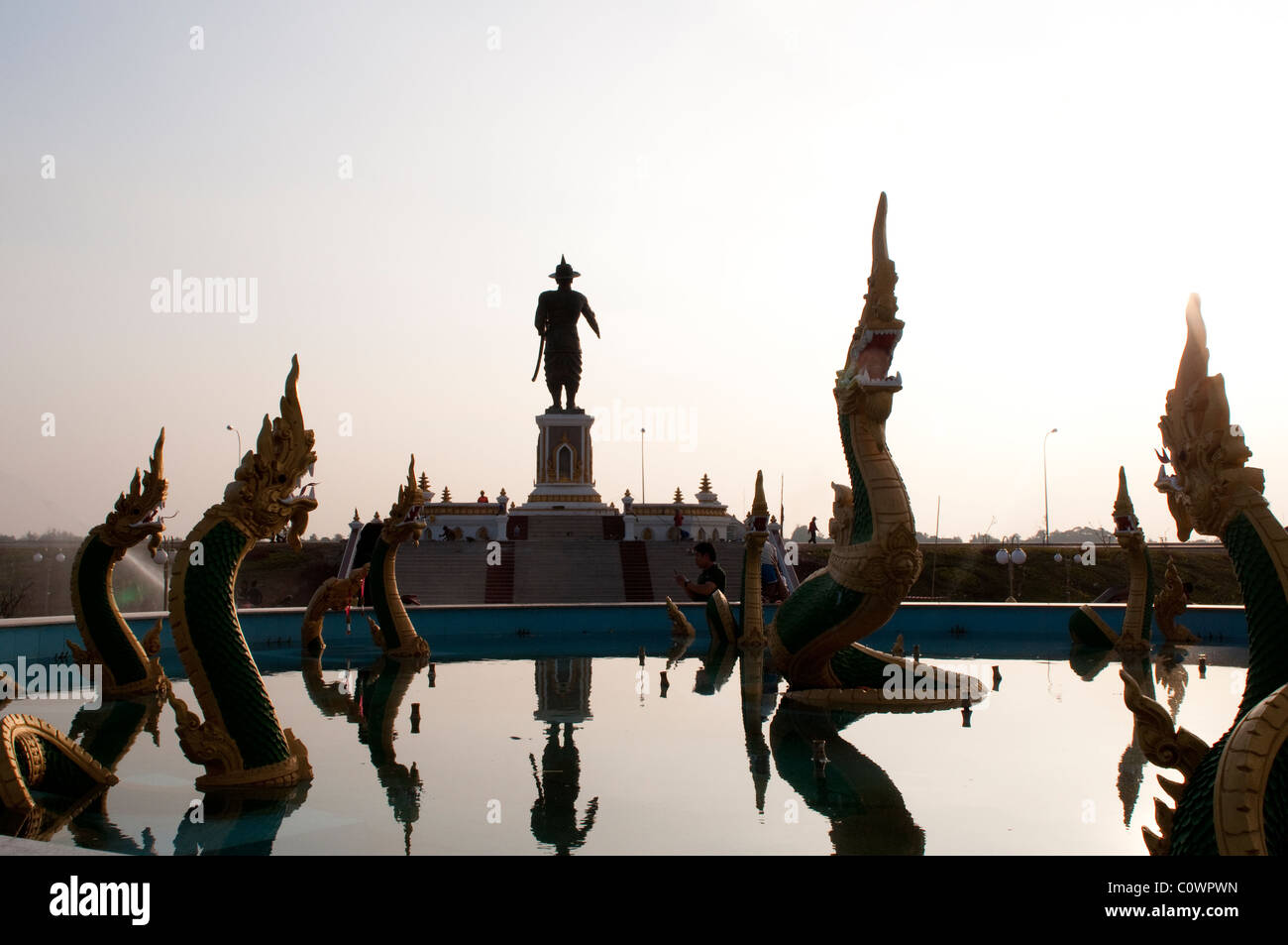 Statue of Chao Anouvong, the last king of the Vientiane monarchy ...