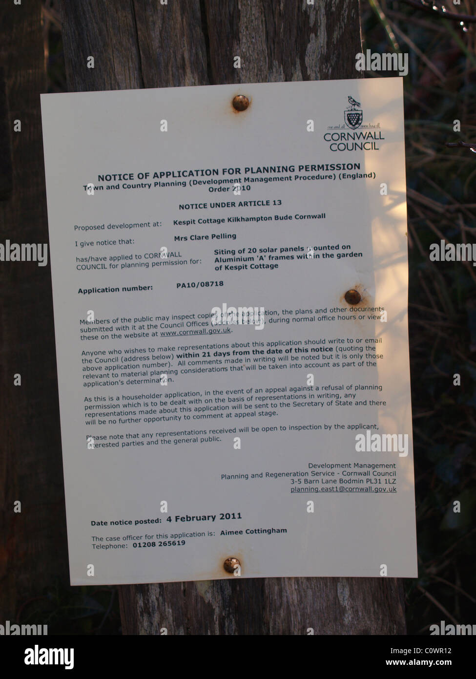 Uk planning permission notice hi-res stock photography and images - Alamy