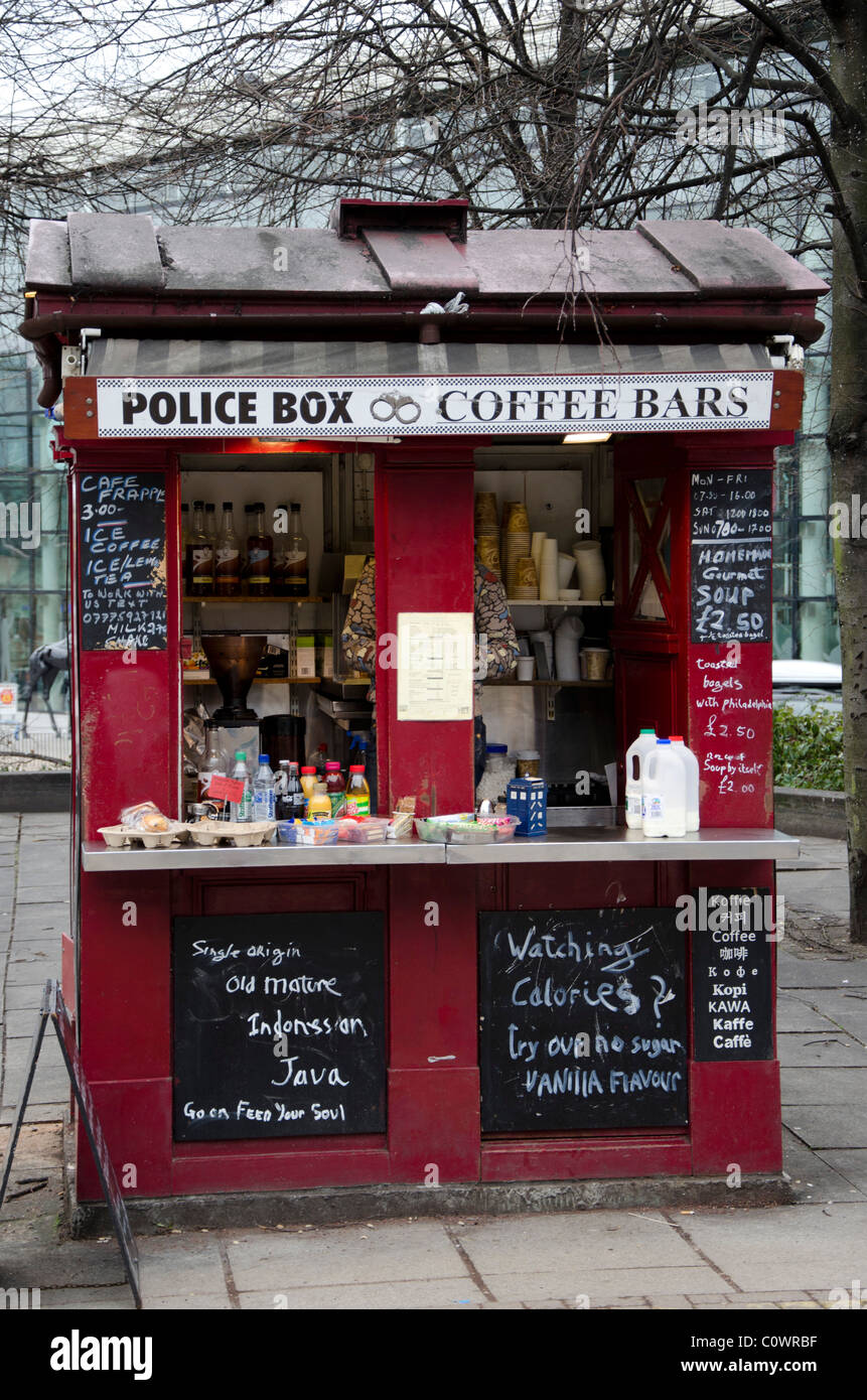 Disused police box in Edinburgh, Scotland, converted into a coffee bar ...