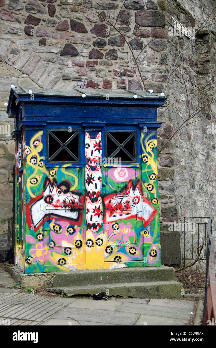 Decorated disused police box in Edinburgh, Scotland Stock Photo - Alamy