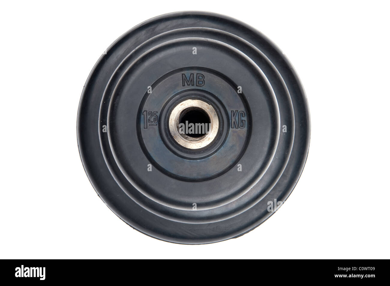 object on white - dumbbell close up Stock Photo - Alamy