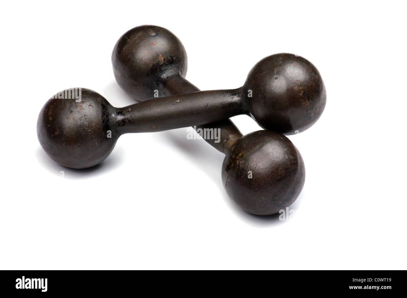 object on white - dumbbell close up Stock Photo - Alamy