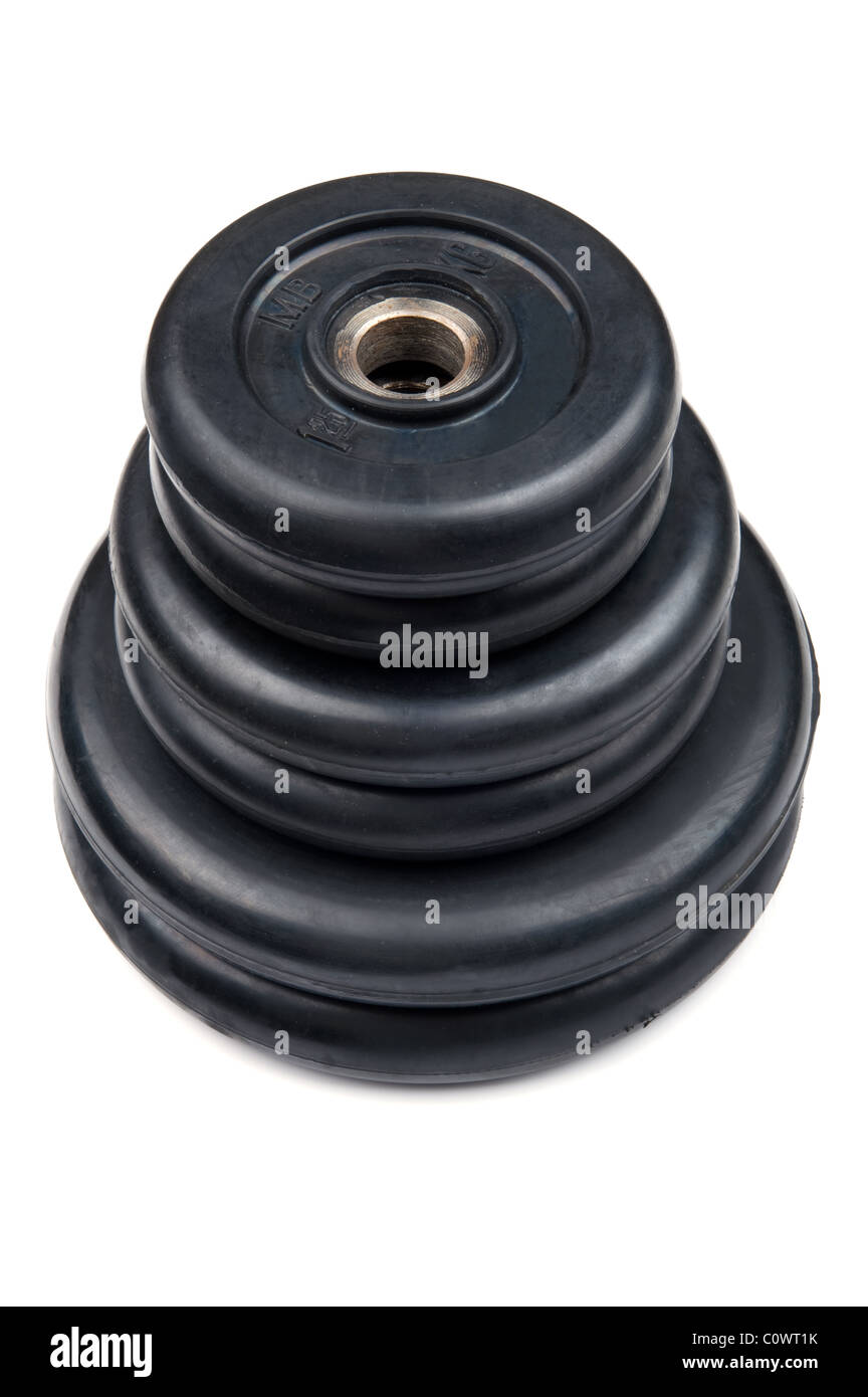 object on white - dumbbell close up Stock Photo - Alamy