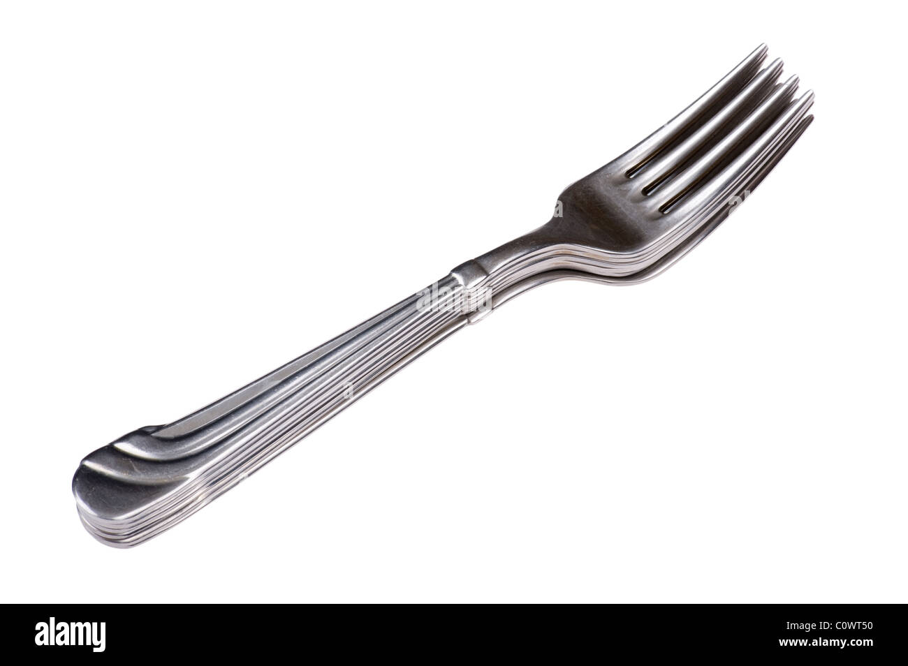 object on white - kitchen utensil fork Stock Photo - Alamy