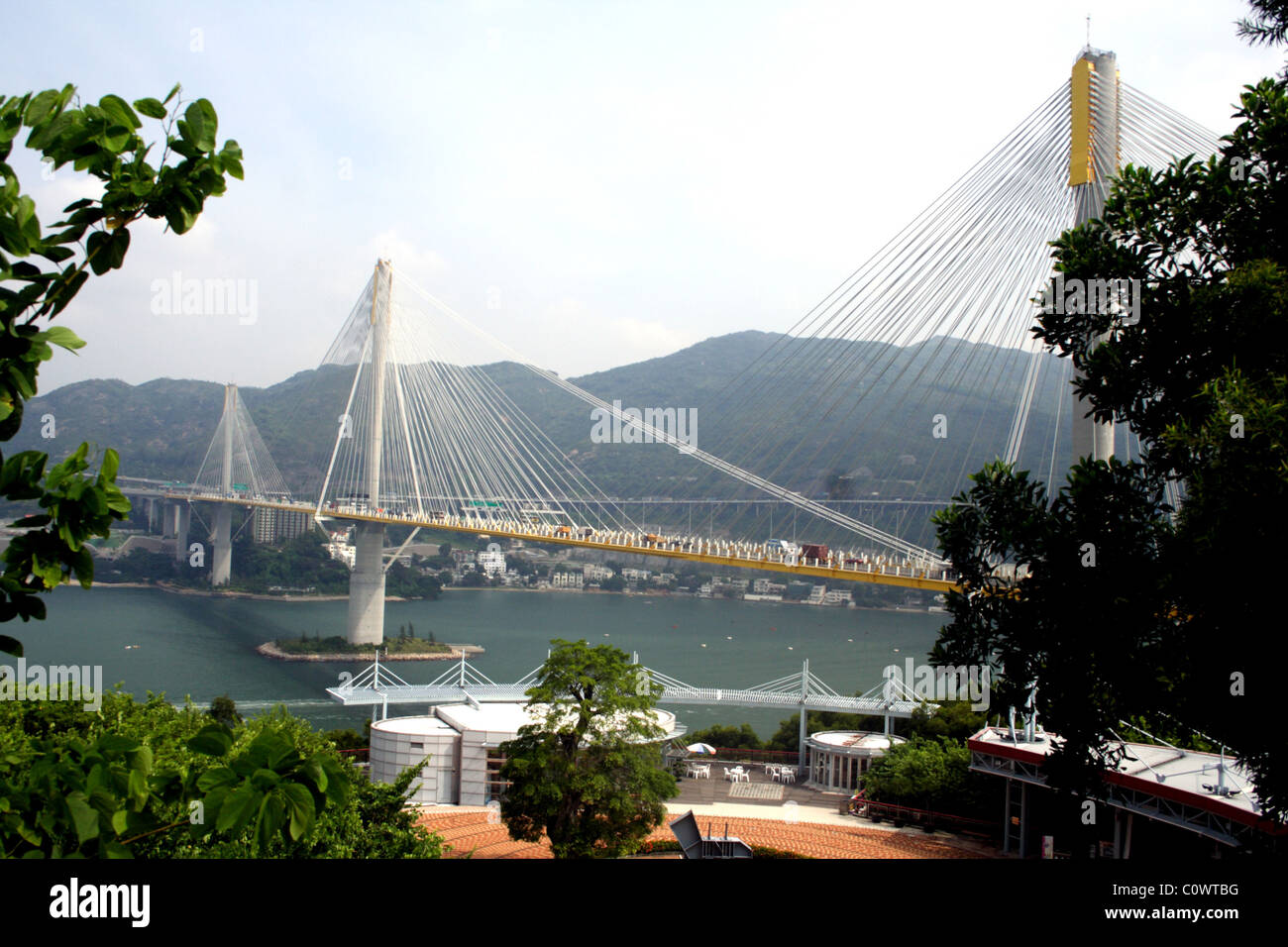 Kap Shui Mun Bridge, linking Ma Wan to Lantau Island, Hong Kong Stock ...