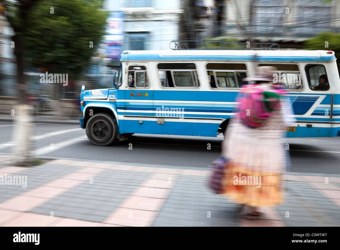 Traditional old bus in La Paz, Bolivia, South America Stock Photo - Alamy
