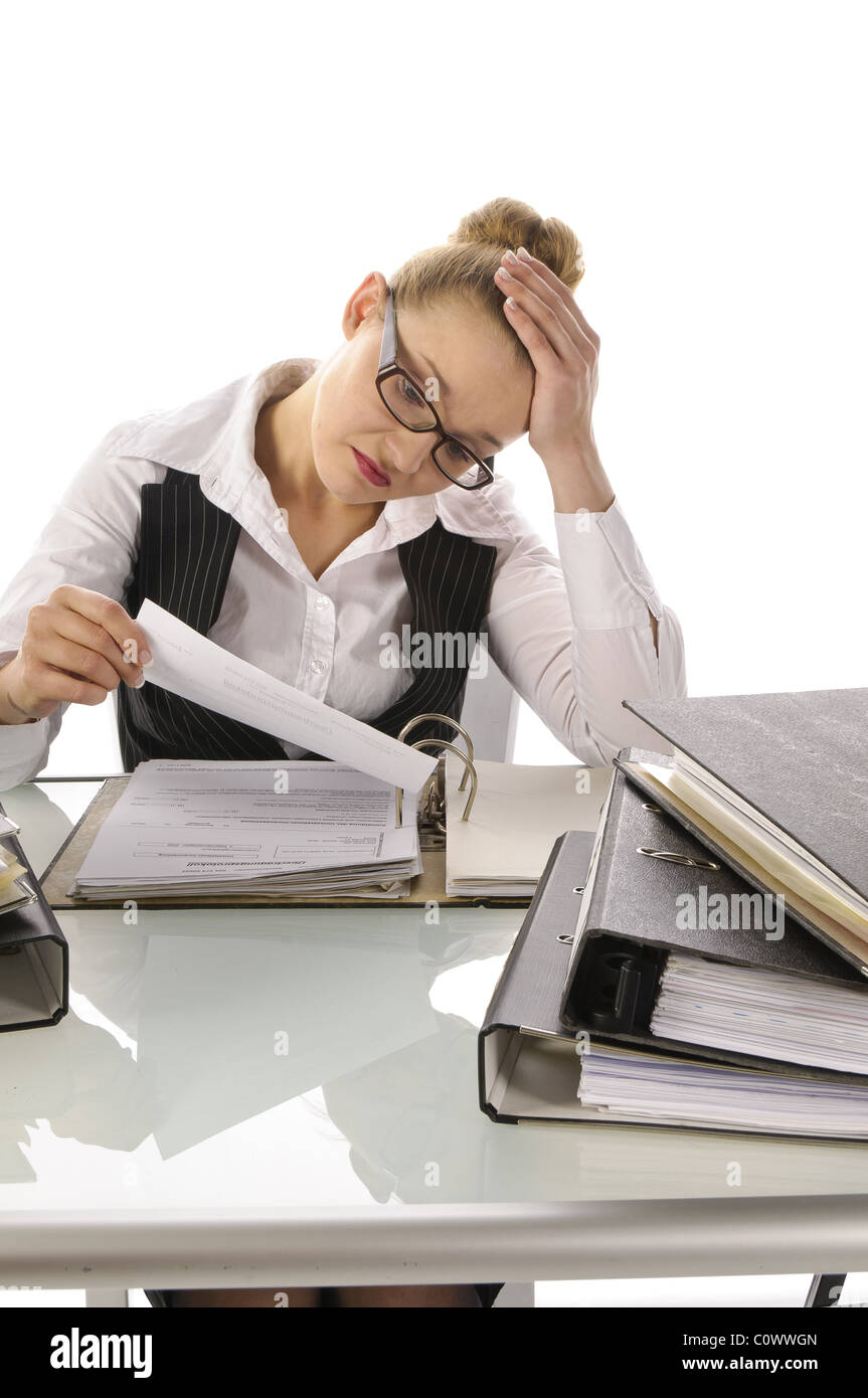 Young manager, a secretary with document Stock Photo - Alamy
