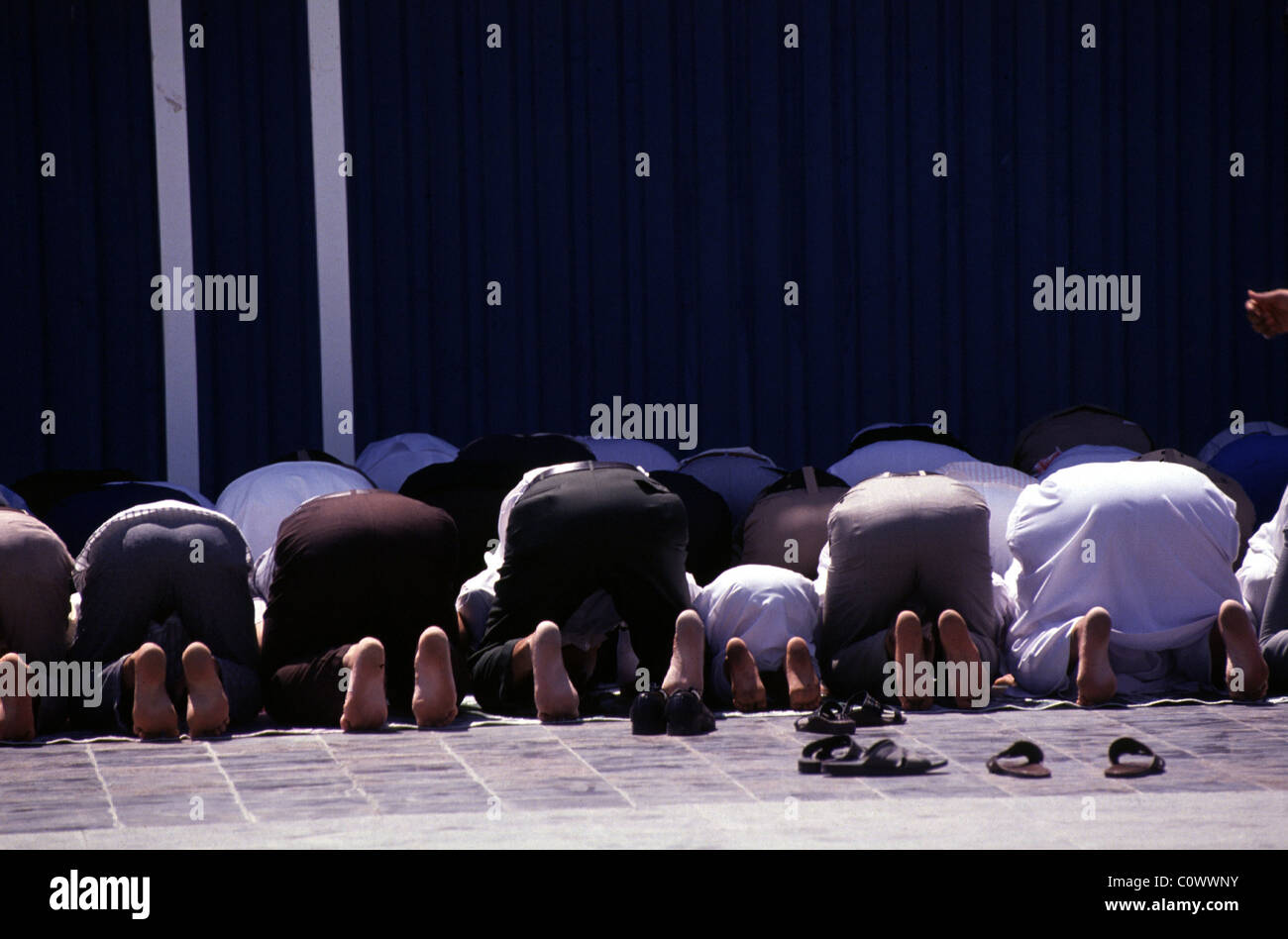 al khobar, saudi arabia -- friday prayers in a mosque. photograph by ...