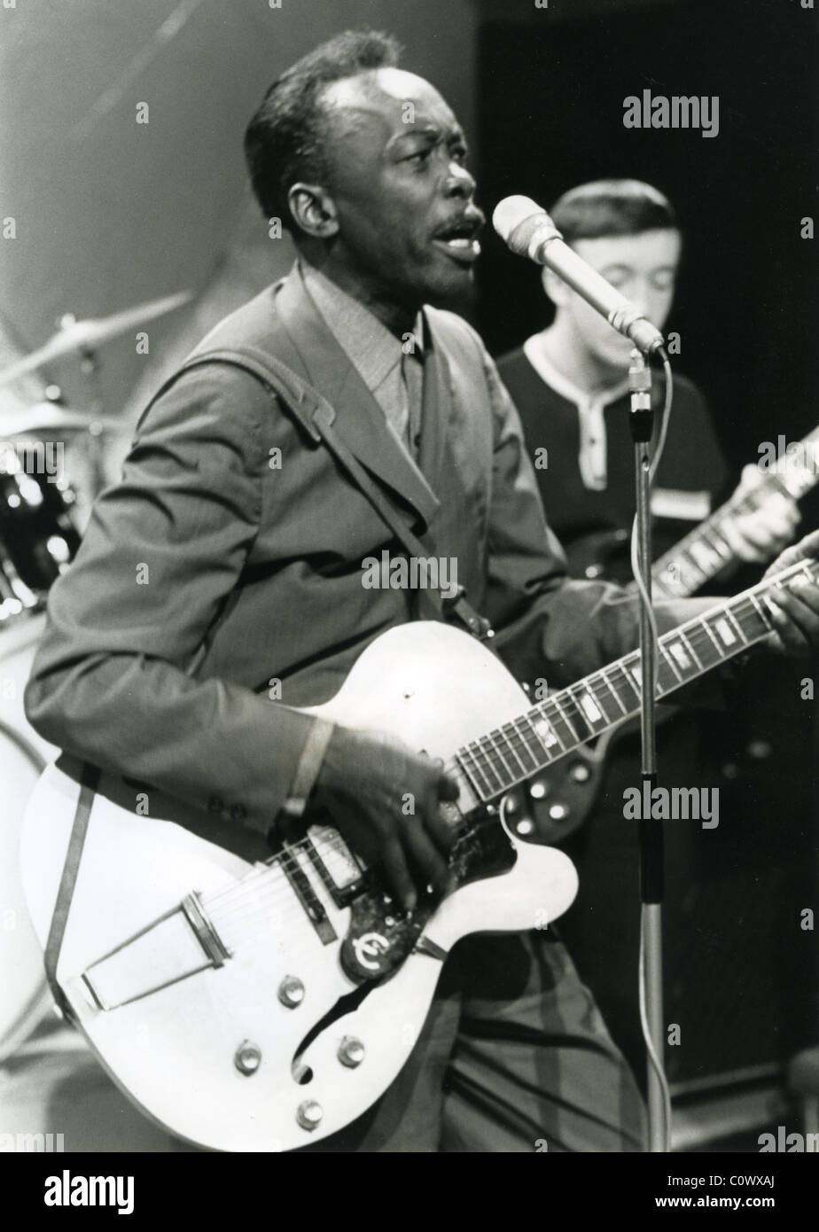 JOHN LEE HOOKER US Blues musician on Ready, Steady, Go in June 1964 ...