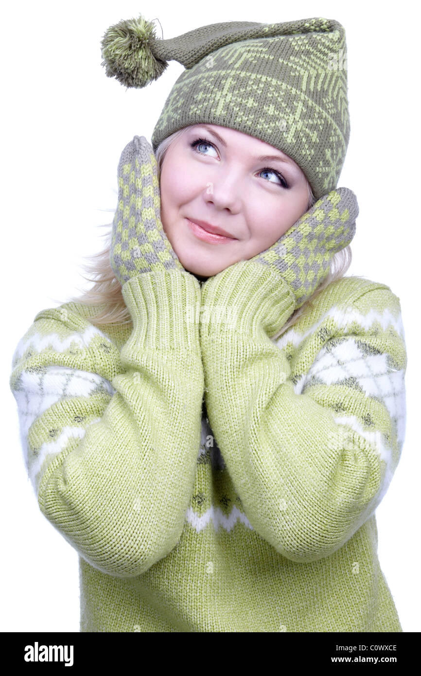 girl in warm clothes Stock Photo - Alamy