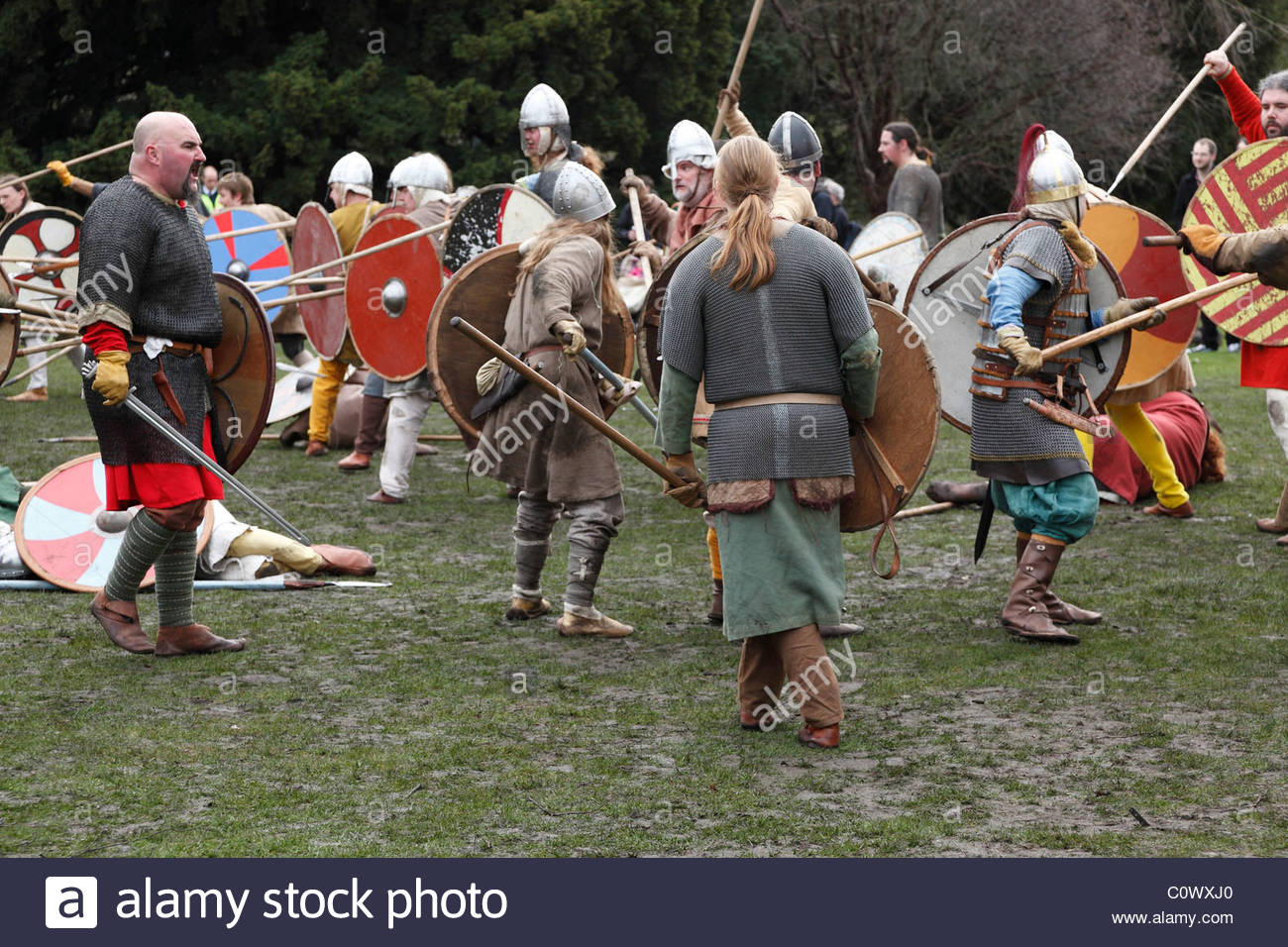 Re Enactment Viking Anglo Saxon Battle York Stock Photos & Re Enactment ...