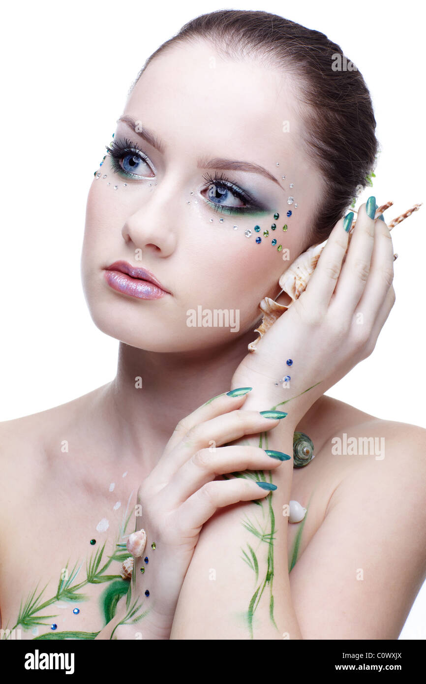 beautiful mermaid girl Stock Photo - Alamy