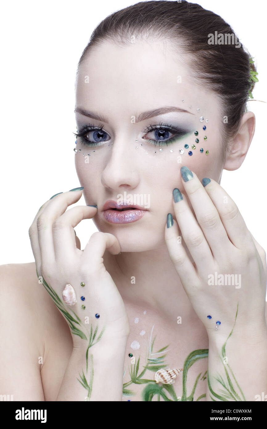 beautiful mermaid girl Stock Photo - Alamy