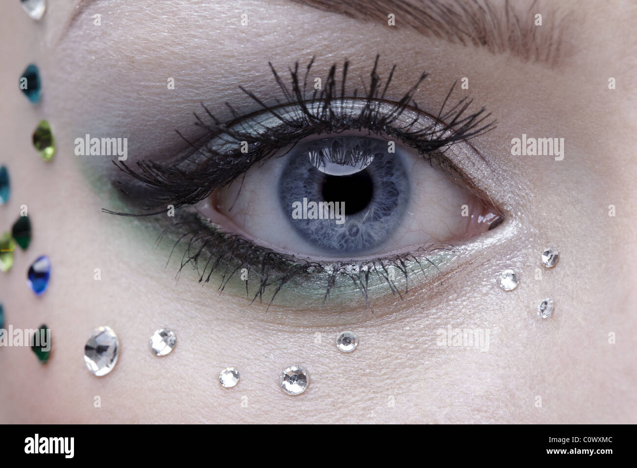 bodyart of eye zone Stock Photo - Alamy