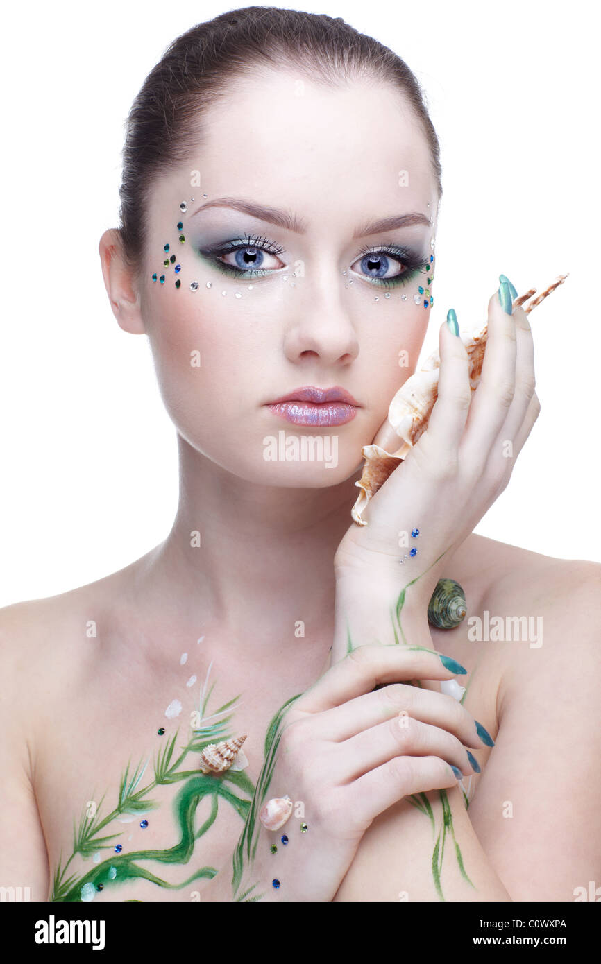 beautiful mermaid girl Stock Photo - Alamy