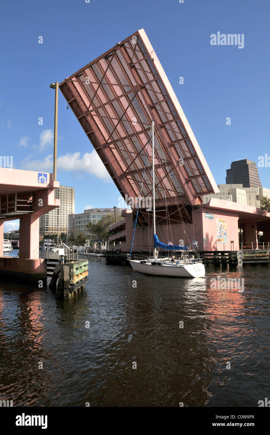 Lift bridge over Intracoastal waterway Florida USA Stock Photo - Alamy