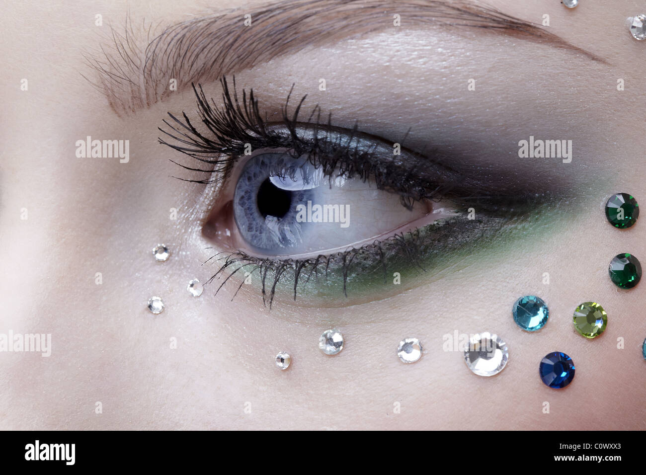 bodyart of eye zone Stock Photo - Alamy