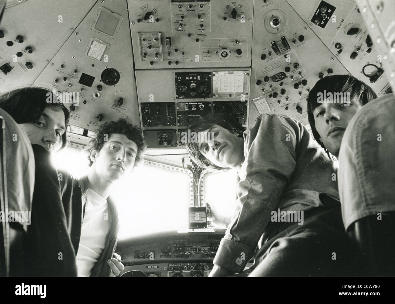 KINKS UK pop group in 1966 from l: Dave Davies, Peter Quaife, Ray ...