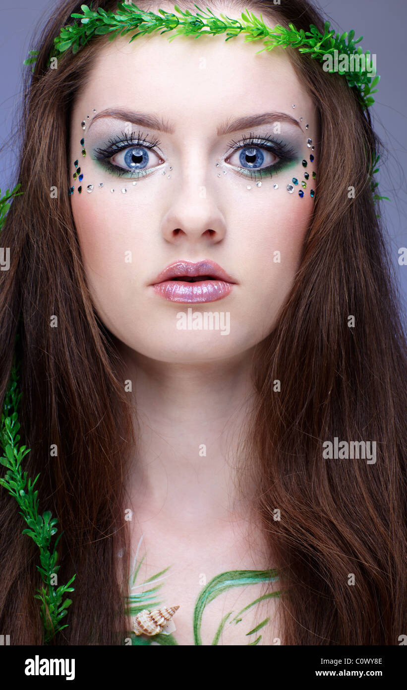 beautiful mermaid girl Stock Photo - Alamy