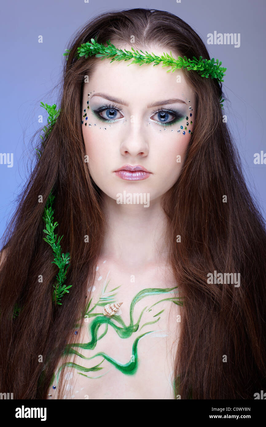 beautiful mermaid girl Stock Photo - Alamy