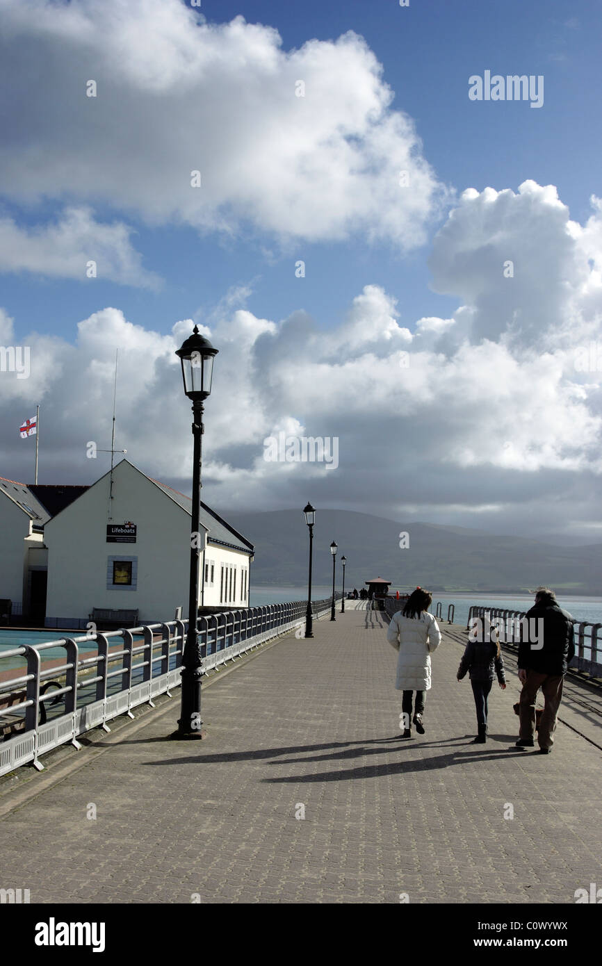 The pier at Beaumaris, Anglesey with the lifeboat station on the left ...