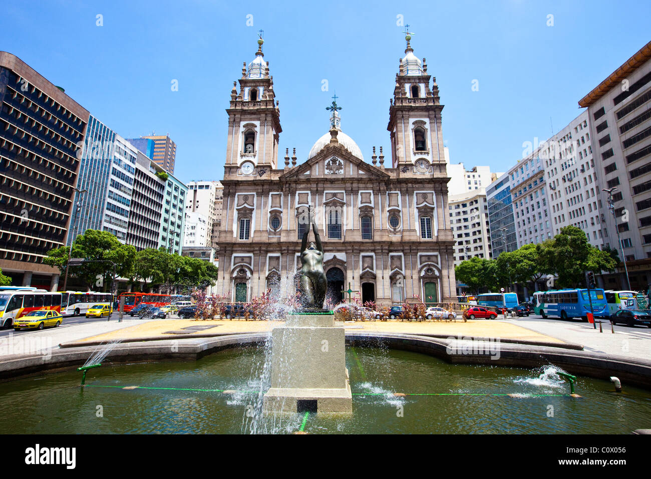 Candelaria Church or Igreja da Candelária, Rio de Janeiro, Brazil Stock ...