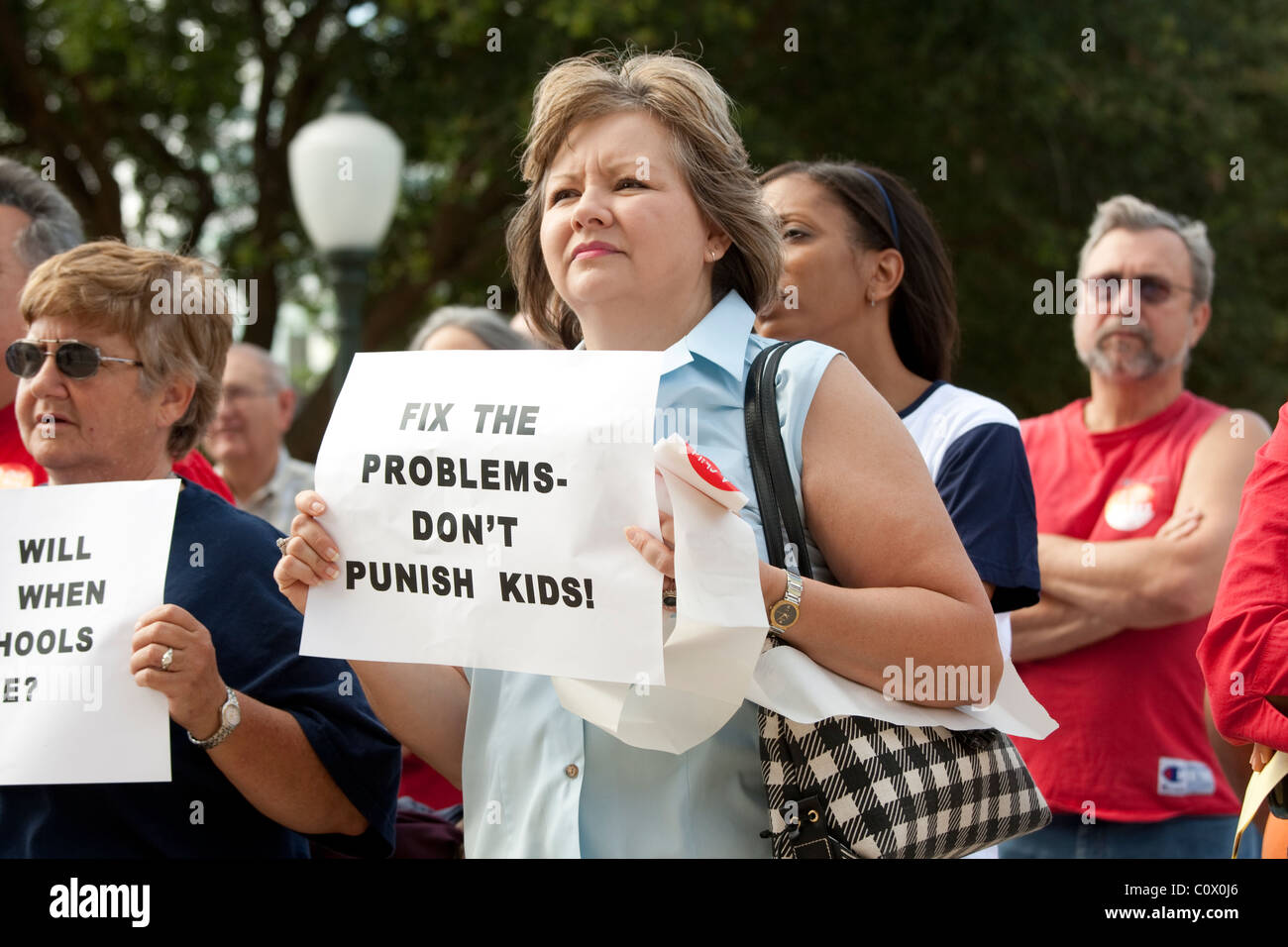 American parents protest schools hi-res stock photography and images ...