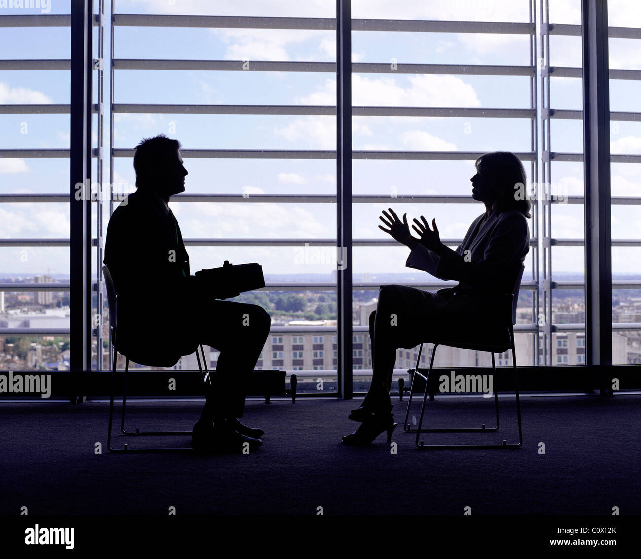 Silhouette interview hi-res stock photography and images - Alamy