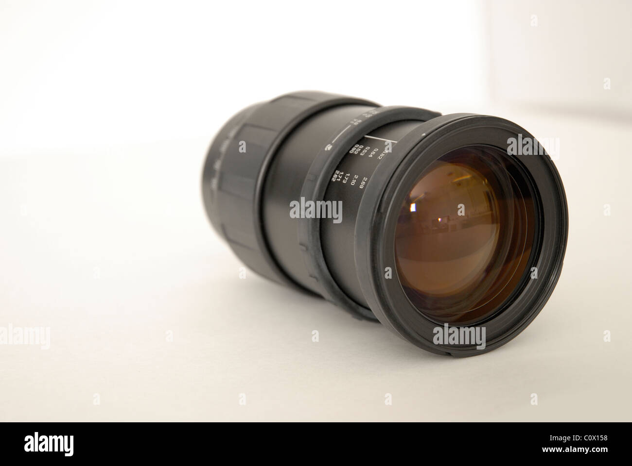 This photo shows a telephoto or zoom lens (not attached to camera Stock ...