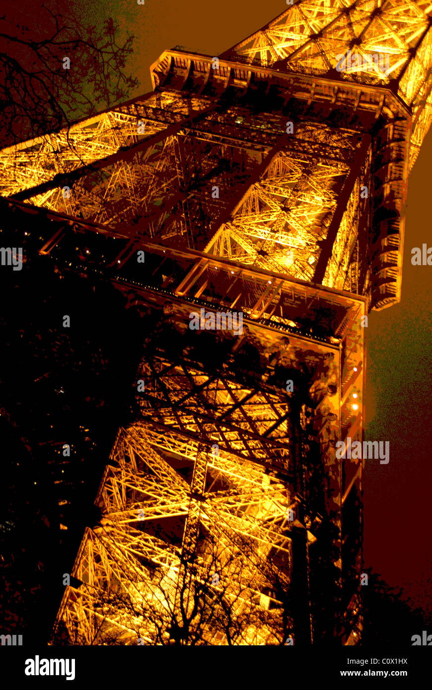 Paris eiffel tower tour eiffel steel rivets hi-res stock photography ...