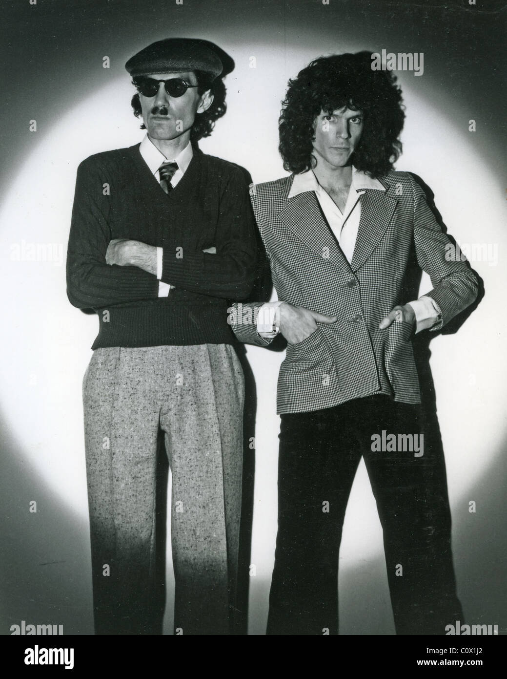 SPARKS Promotional photo of US pop group about 1974 with Ron Mael at ...