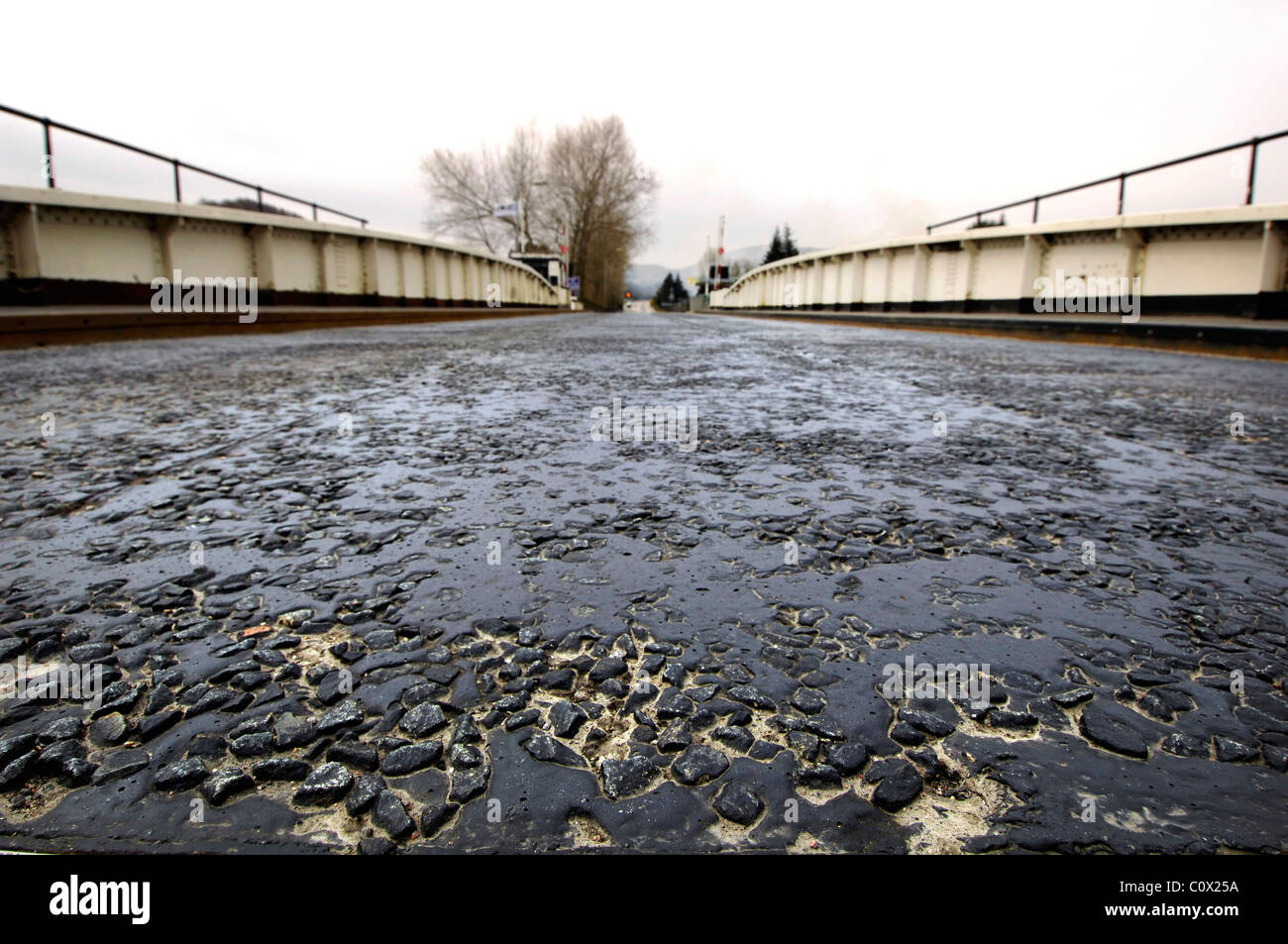 close up of tarmac road Scotland uk Stock Photo - Alamy