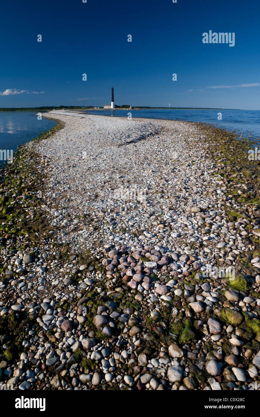 A lighthouse at the southernmost tip of Sõrve peninsula on Saaremaa ...