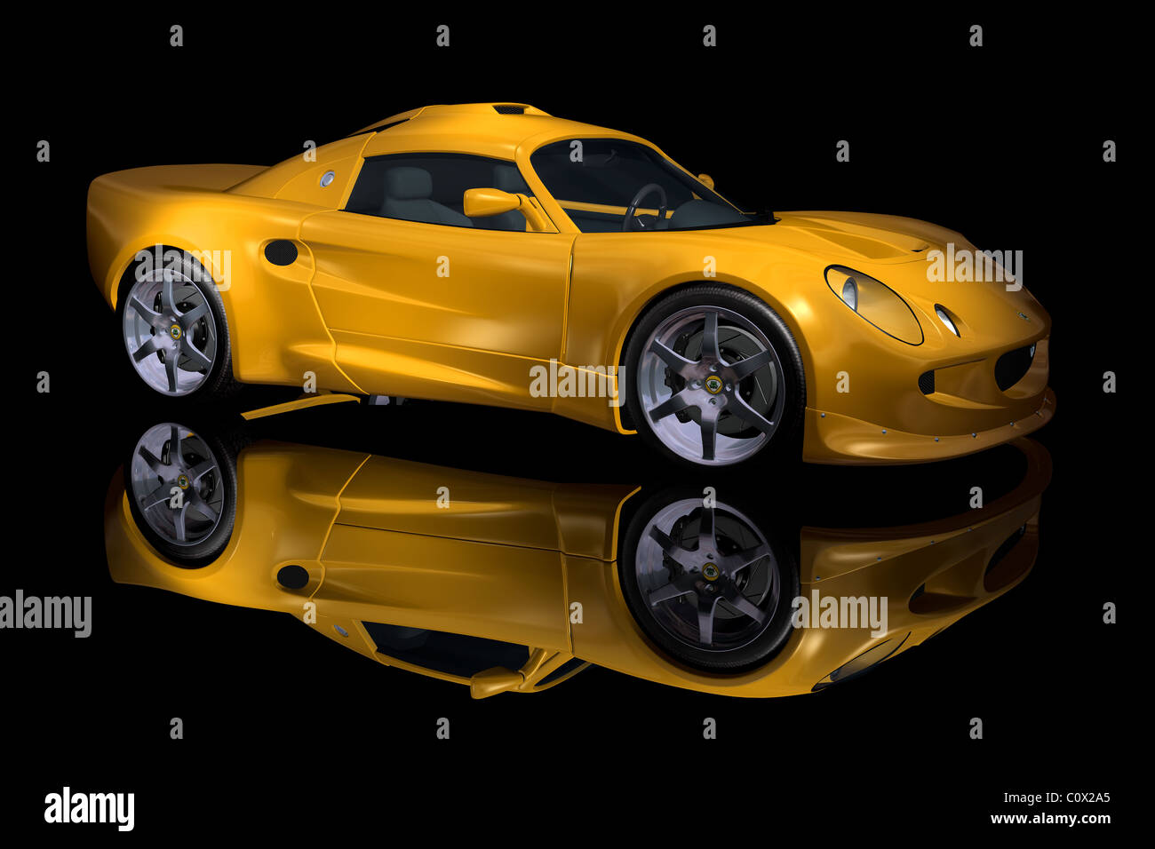 Yellow Race Machine Stock Photo - Alamy